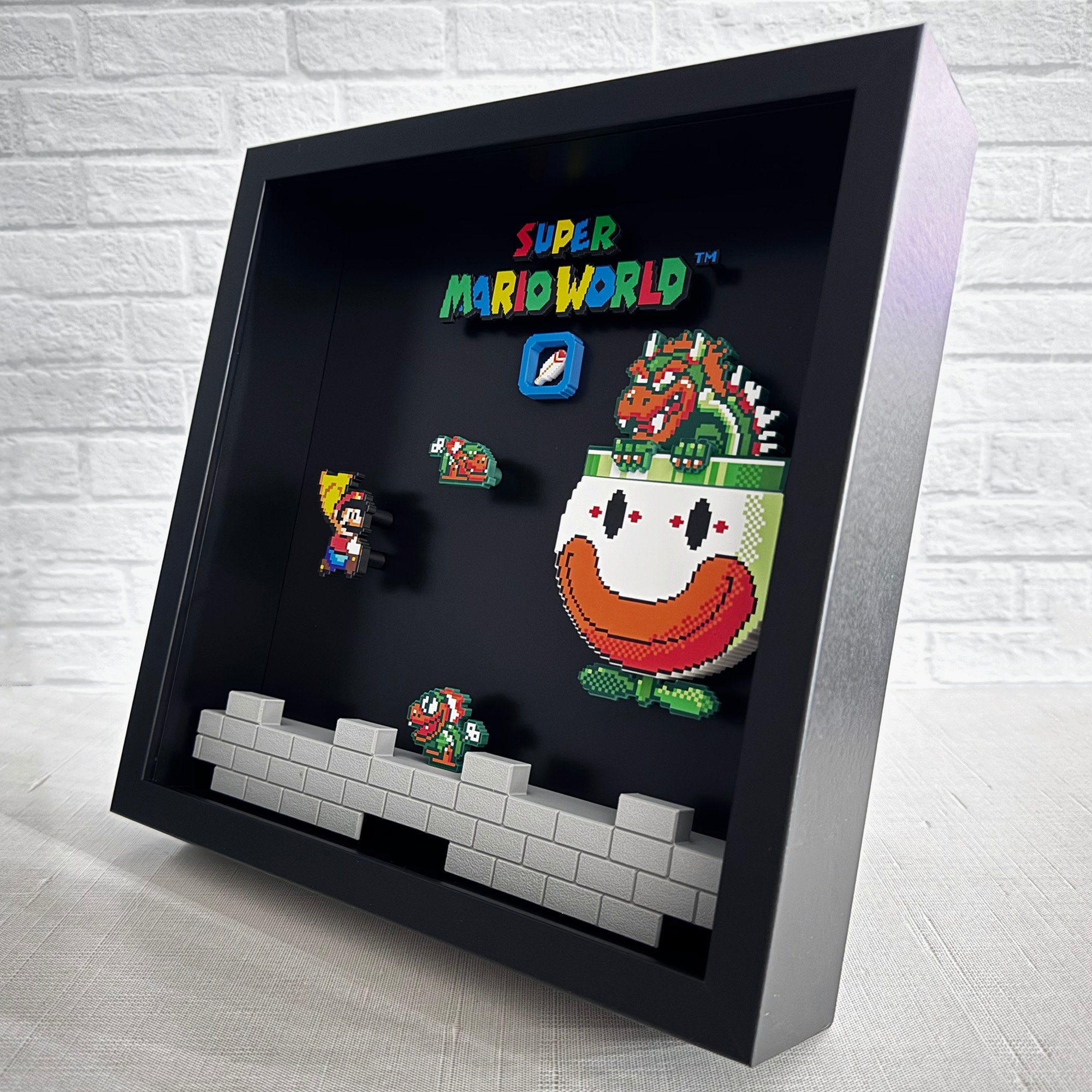 Super Mario World Shadow Box 3D Diorama 10.5 X 10.5 X 2.5 Retro Game ...