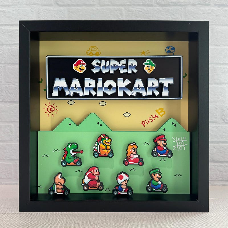 Framed Snes Mario - Etsy