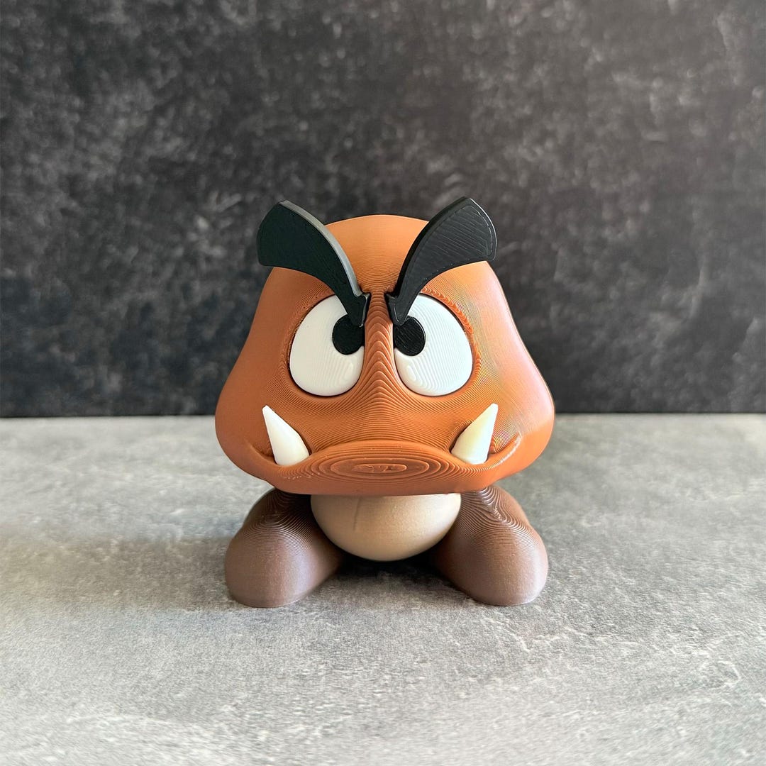 Goomba 3D Printed Figure Collectible, Fan Art, Arcade & Gaming ...