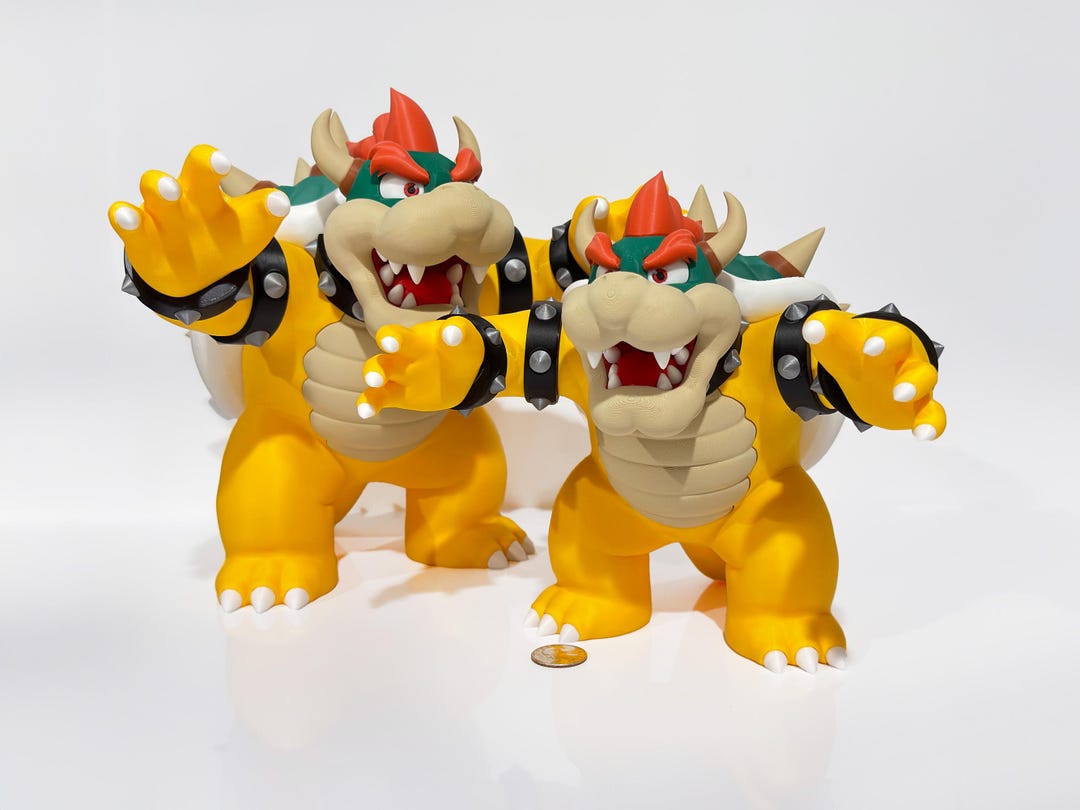 Bowser 3D Printed Figures - Collectible, Fan Art, Arcade & Gaming ...