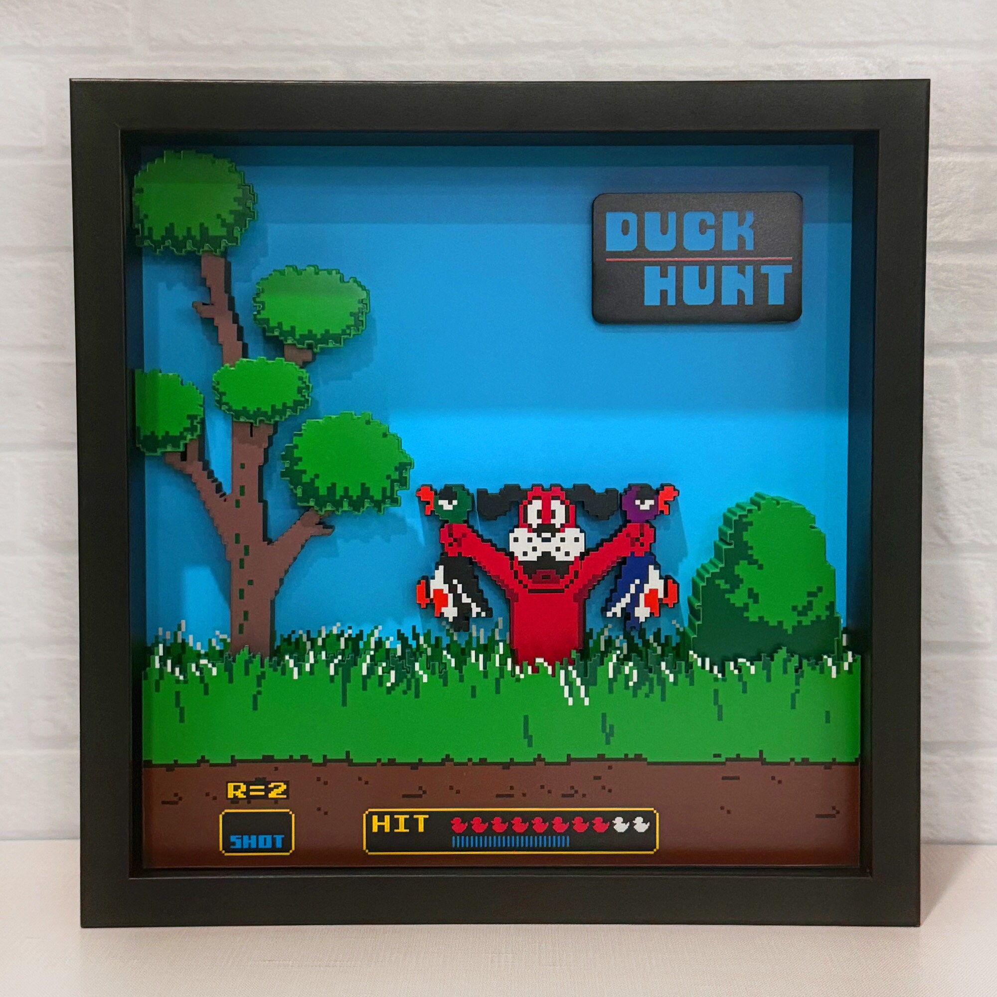 Duck Hunt Shadow Box 3D Diorama 10.5 X 10.5 X 2.5 Retro Game, Arcade ...