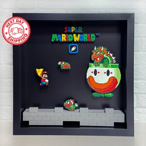 Super Mario World Shadow Box 3D Diorama 10.5 X 10.5 X 2.5 Retro Game ...