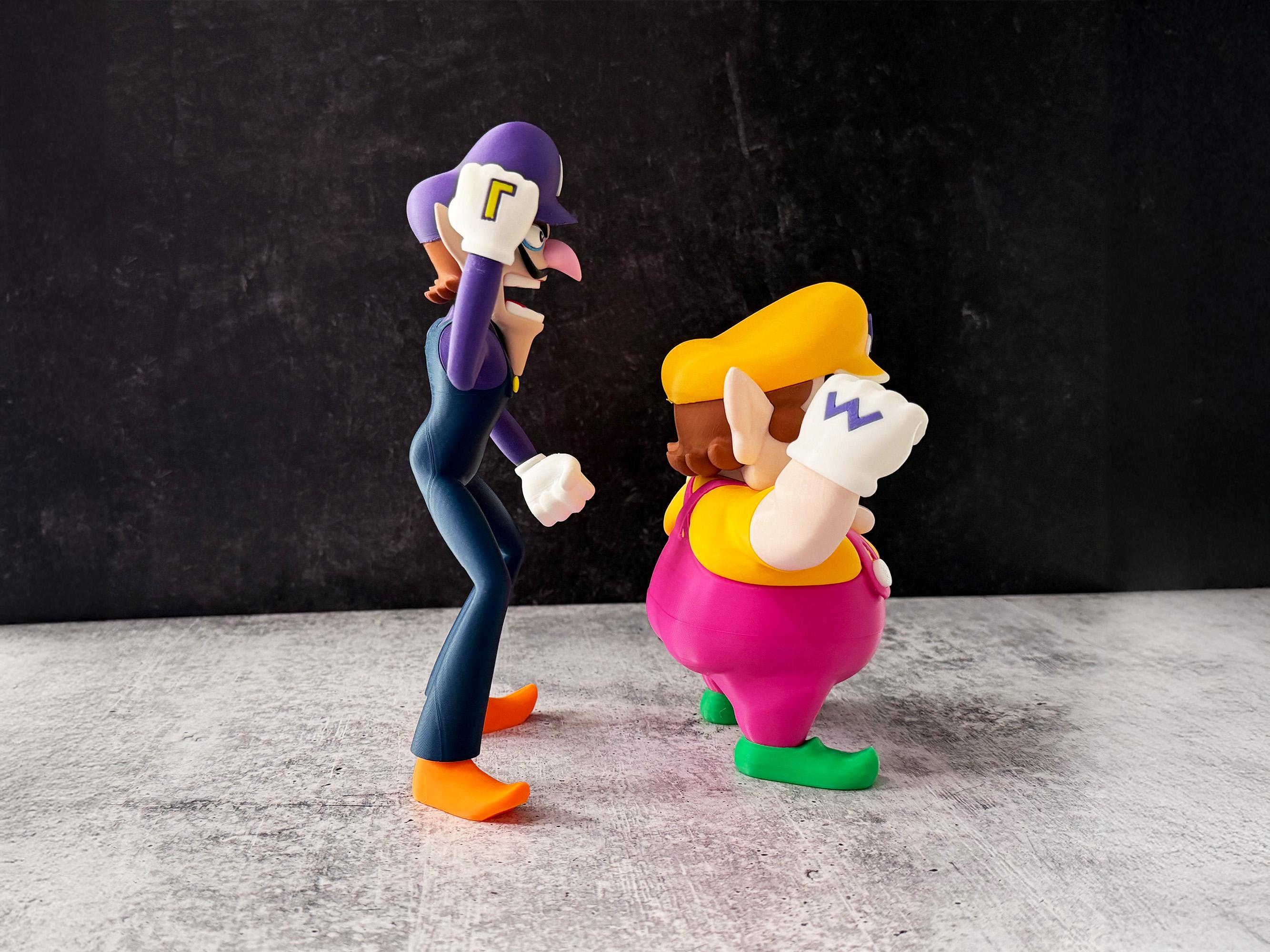 Wario and Waluigi 3D Printed Figure - Collectible, Fan Art, Arcade ...