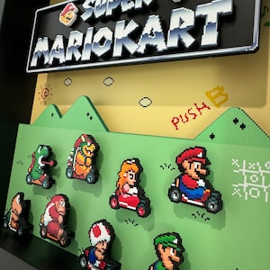 Super Mario Kart Shadow Box 3D Diorama 10.5” X 10.5” X 2.5” - Title ...