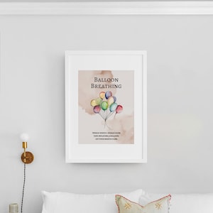 Balloon Breathing: Boho Poster Mindfulness & Self-regulation Exercise ...