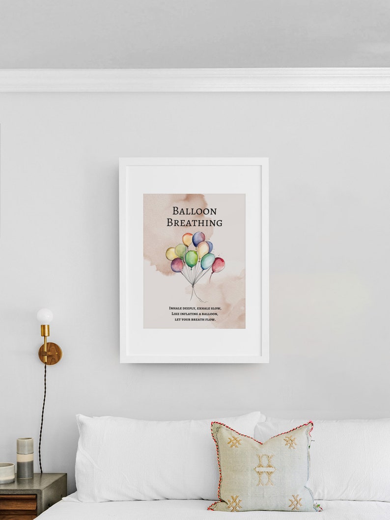 Balloon Breathing: Boho Poster | Mindfulness & Self-regulation Exercise ...