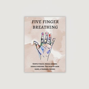 Five Finger Breathing: Boho Poster | Mindfulness & Self-regulation ...