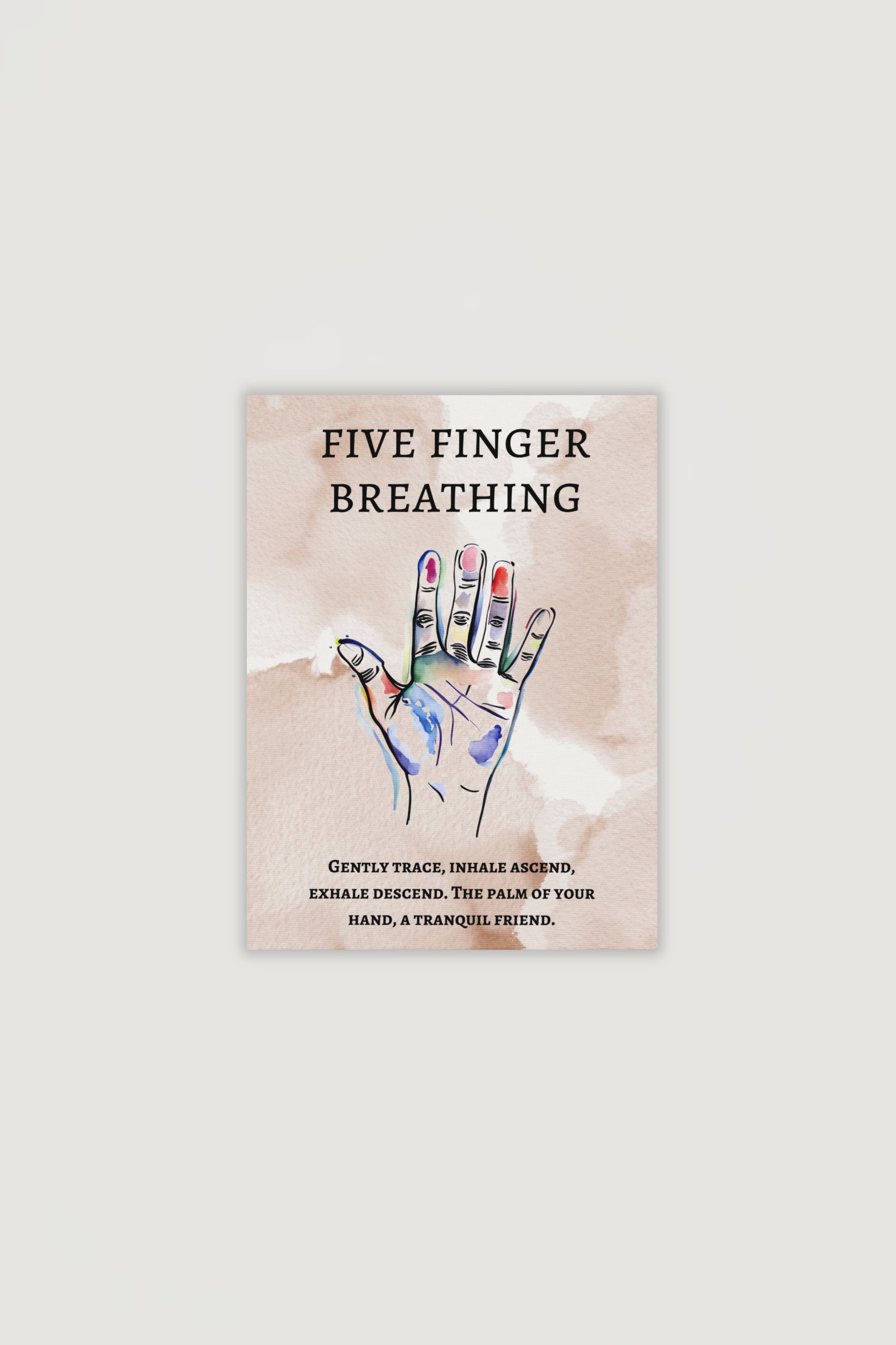 Five Finger Breathing: Boho Poster | Mindfulness & Self-regulation ...