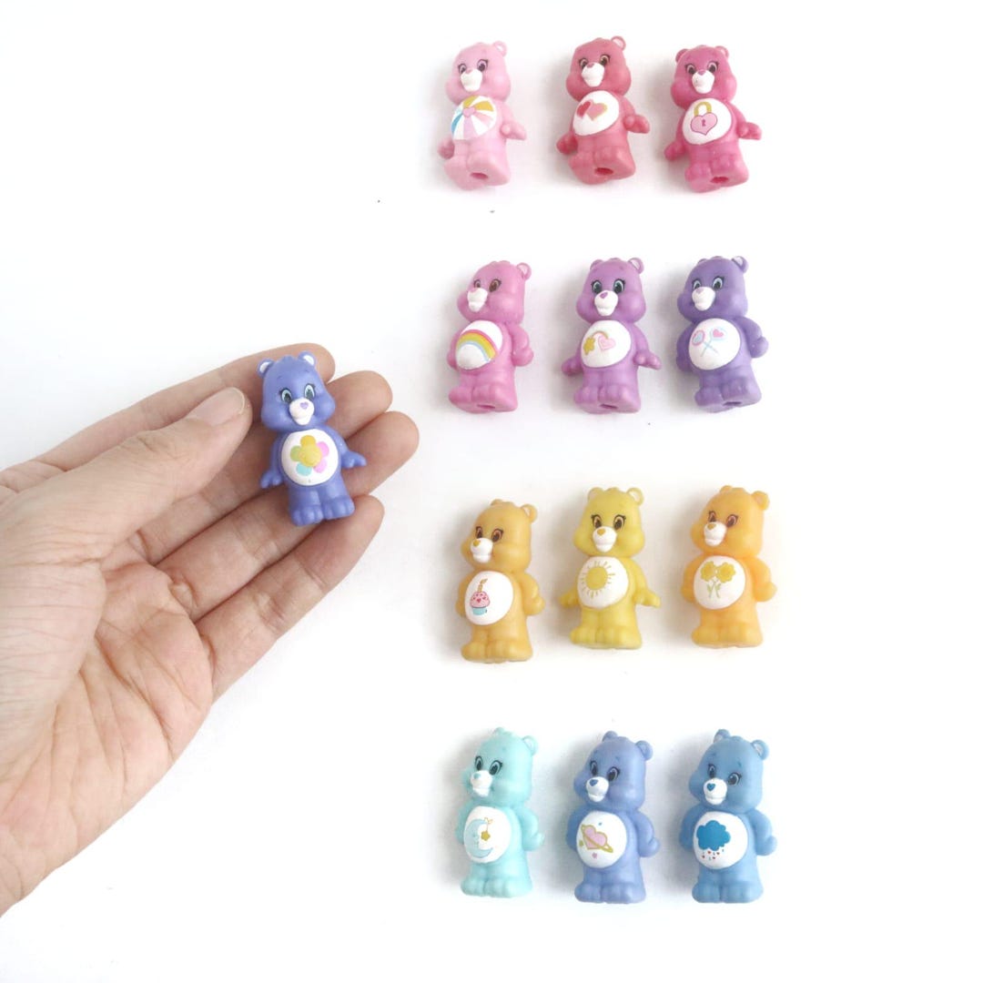 Miniature Care Bear Figures Figurines Cup Cake Topper Mini Care Bear Collection Toy Dollhouse ...
