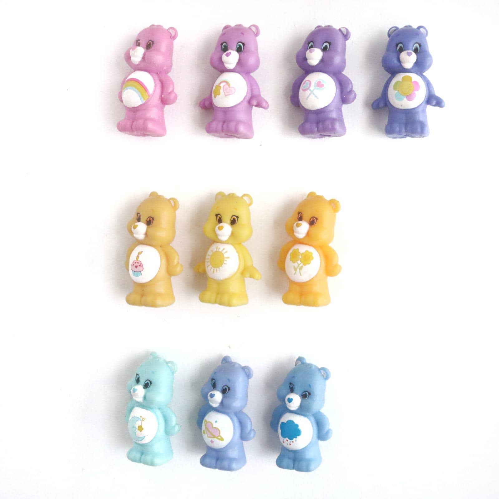 Miniature Care Bear Figures Figurines Cup Cake Topper Mini Care Bear Collection Toy Dollhouse ...