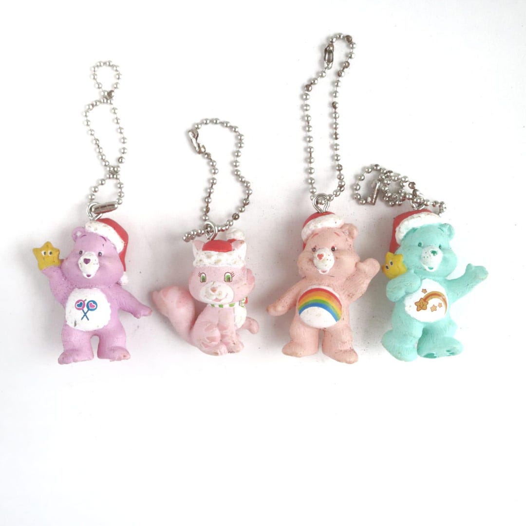Vintage Care Bear Key Chains Carebears Keychain Figurines Christmas ...