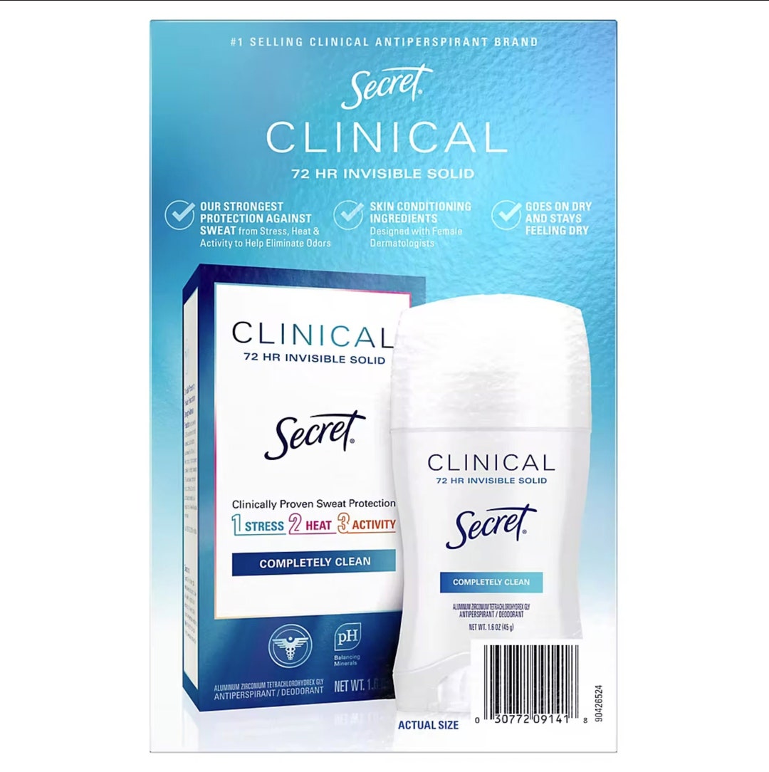 Secret Clinical Strength Invisible Solid Antiperspirant and Deodorant ...