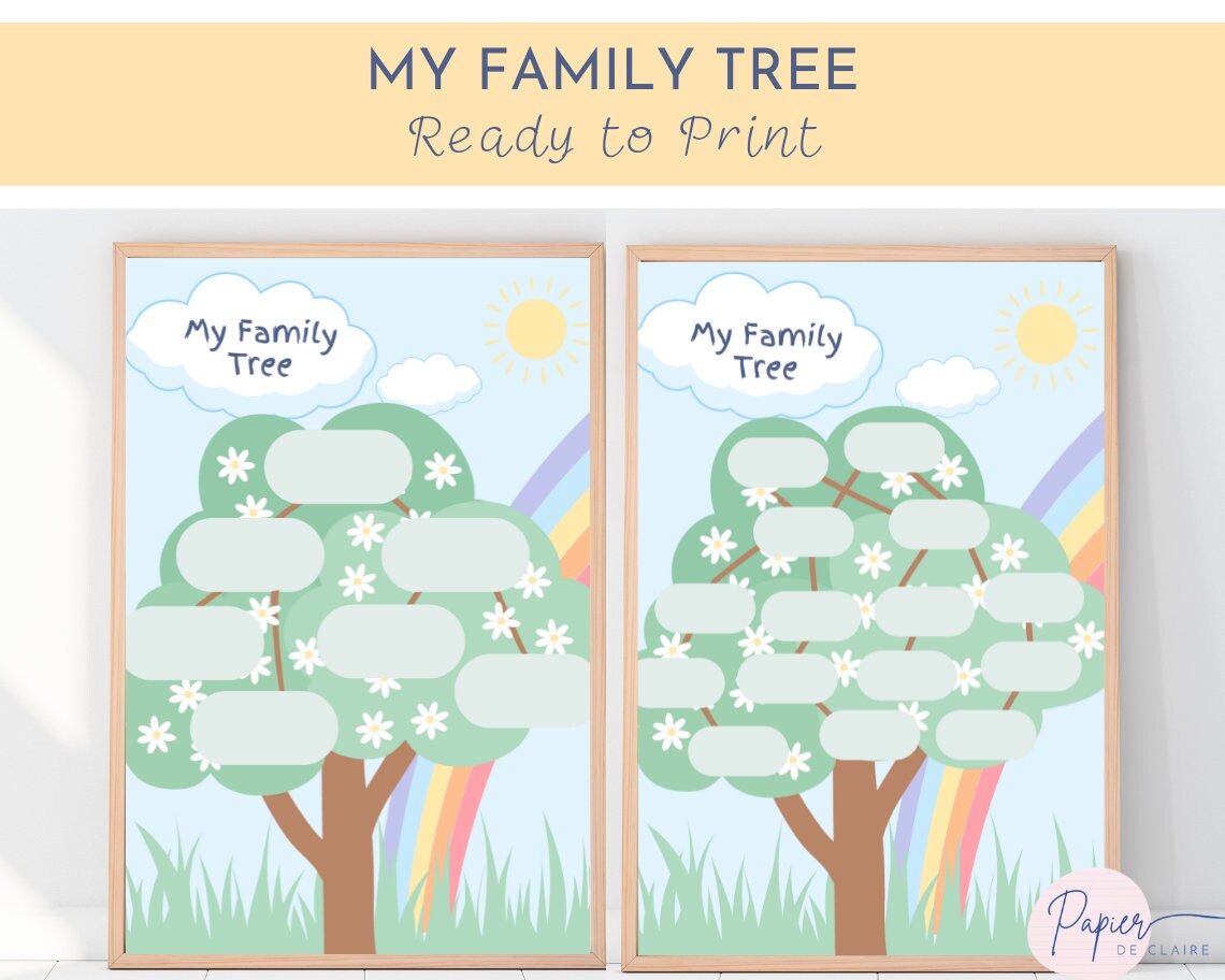 Family Tree Template For Kids Printable