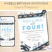 Kids Wheels Birthday Party Invitation | Bike Scooter Skateboard ...