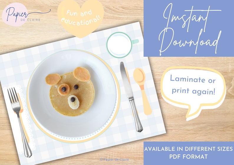 Montessori Kids Printable Placement Classic | Toddler Preschool Table ...