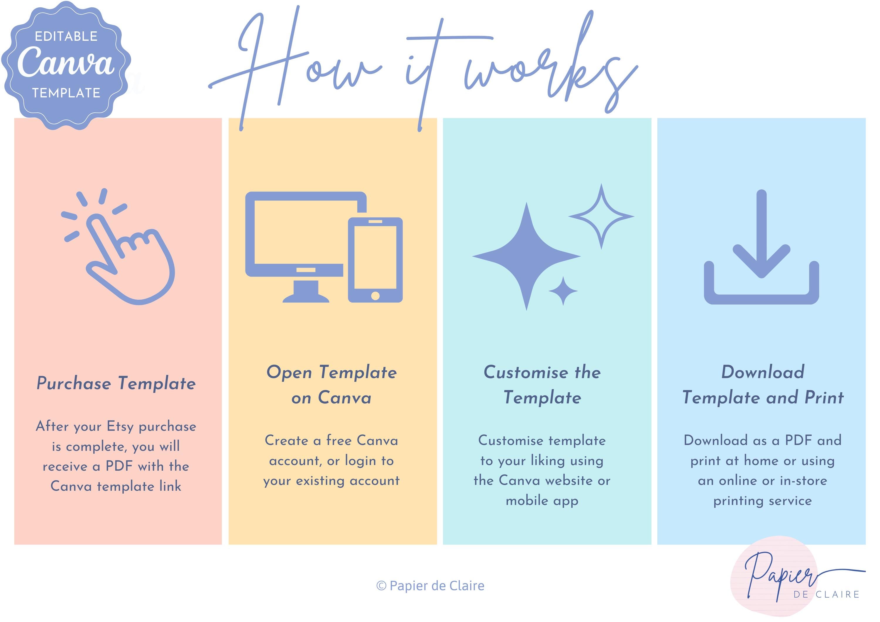 Kids Weekly Chore Chart Editable | Printable Template PDF| Daily ...