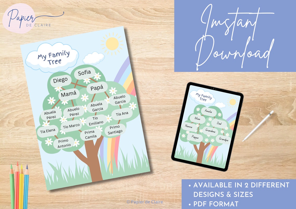 My Family Tree Printable Template | Educational Resources | Kids ...