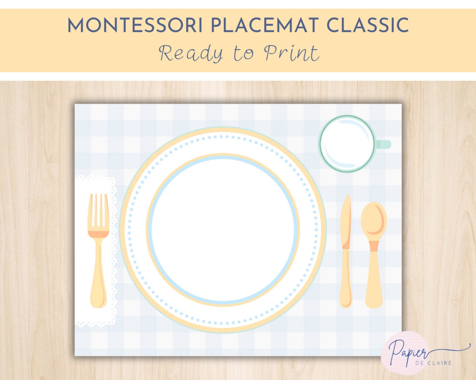 Montessori Kids Printable Placement Classic | Toddler Preschool Table ...