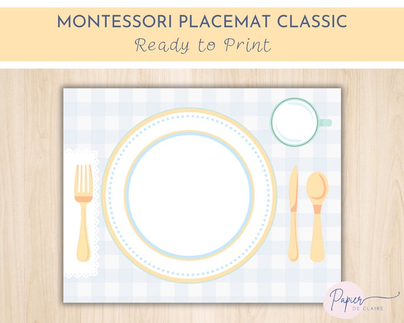 Montessori Kids Printable Placement Classic | Toddler Preschool Table ...
