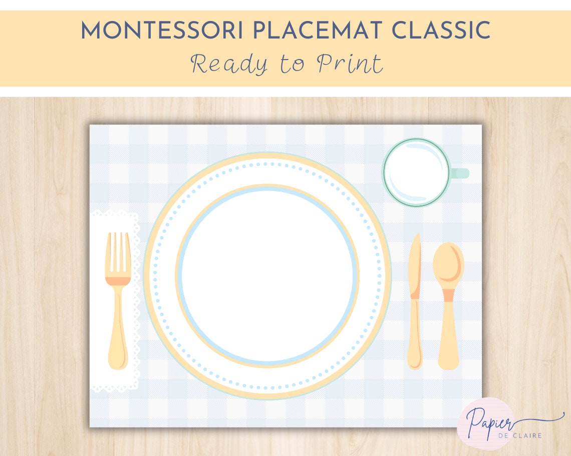 Montessori Kids Printable Placement Classic | Toddler Preschool Table ...