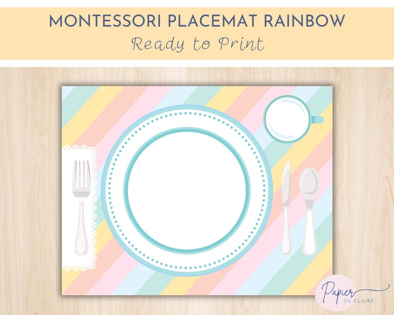 Montessori Kids Printable Placement Rainbow | Toddler Preschool Table ...