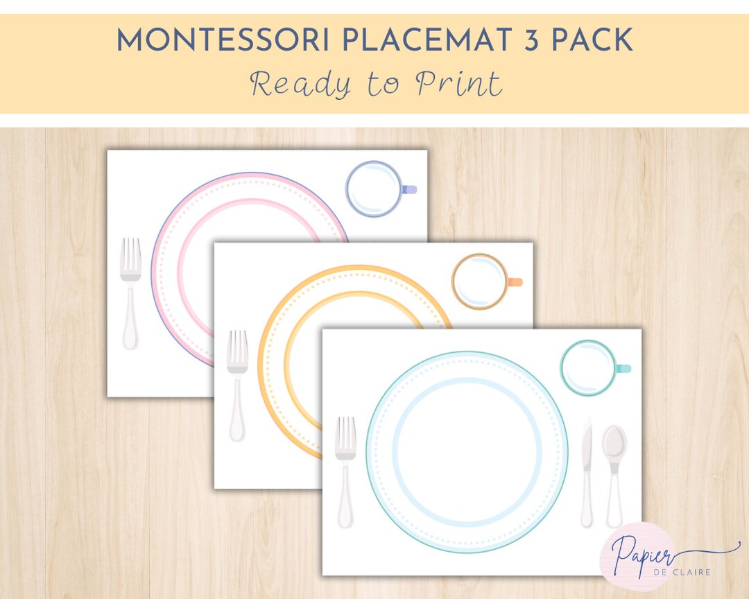 Montessori Kids Printable Placement Colour 3 Pack | Toddler Preschool ...