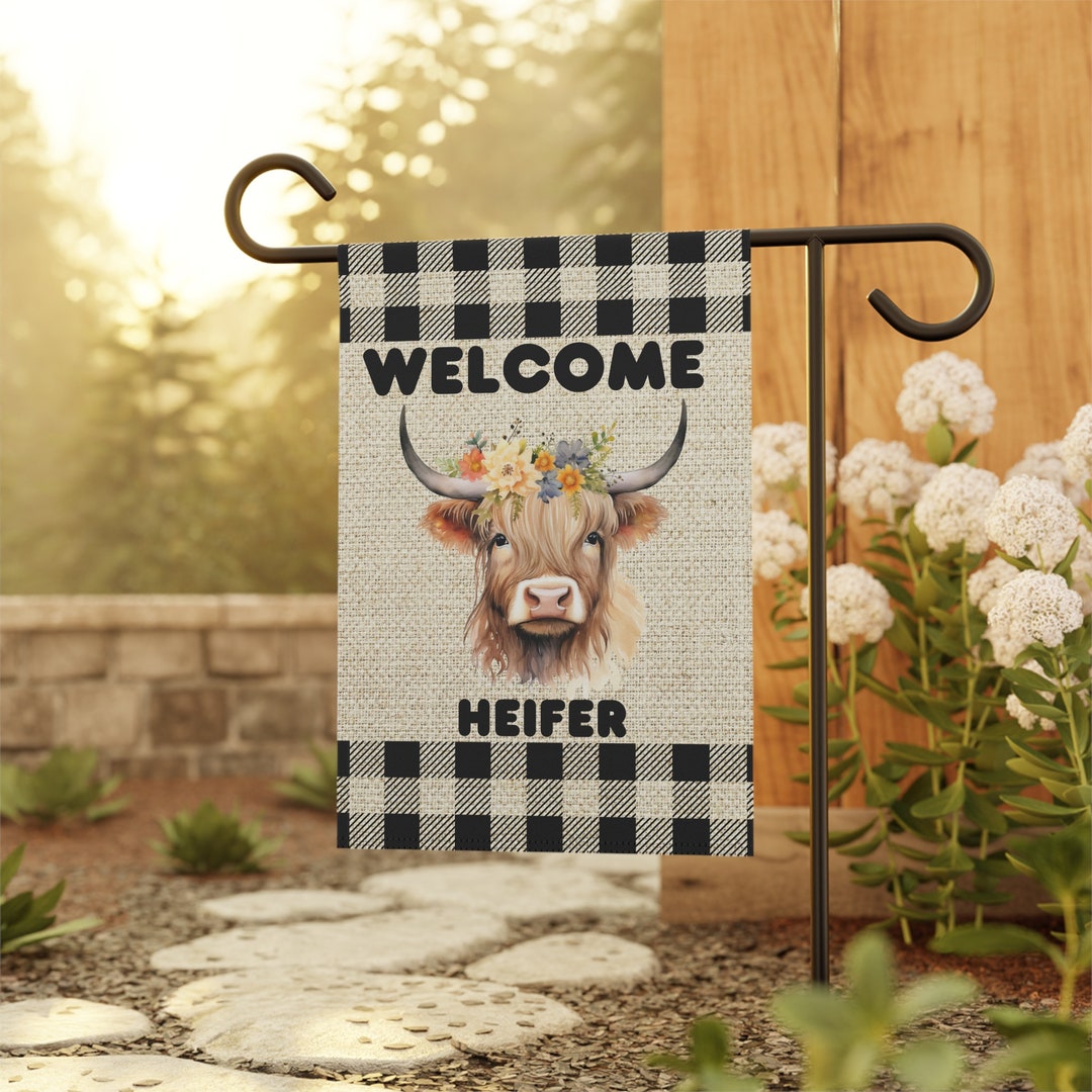 Garden & House Banner Welcome Heifer - Etsy