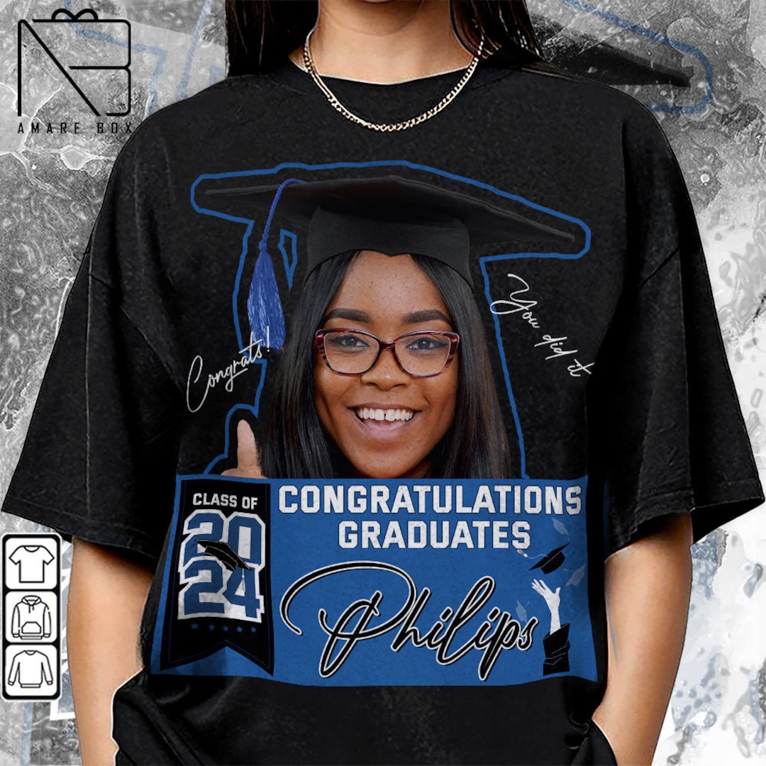 Amare Box Personalized Graduation Bootleg Shirt, Custom Graduation Head ...