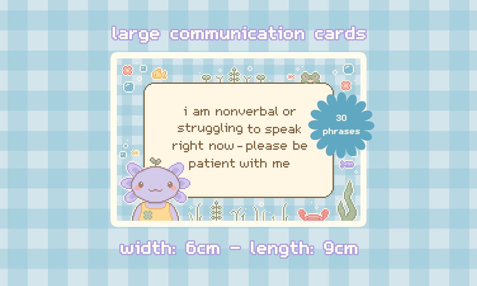 Awesome Axolotl Printable Communication Cards Non Speaking Non Verbal ...