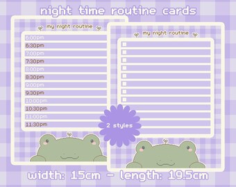 Frog Night Routine Organisers | Printable | Neurodivergent | Autism ...