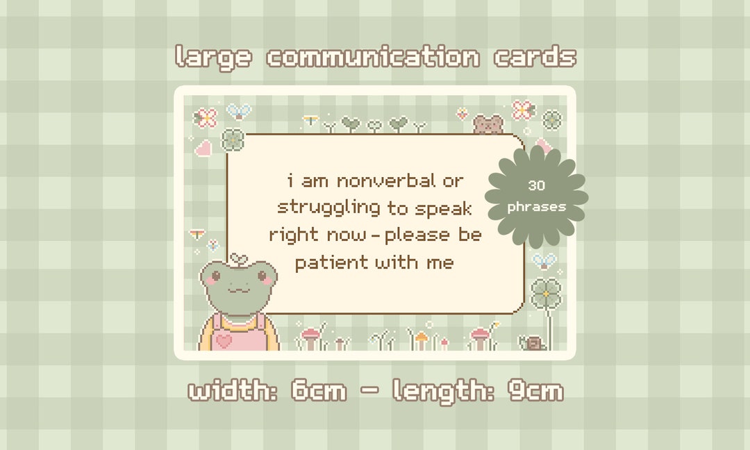 Cute Froggy Printable Communication Cards | Non Speaking | Non Verbal ...