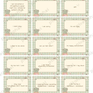 Cute Froggy Printable Communication Cards | Non Speaking | Non Verbal ...