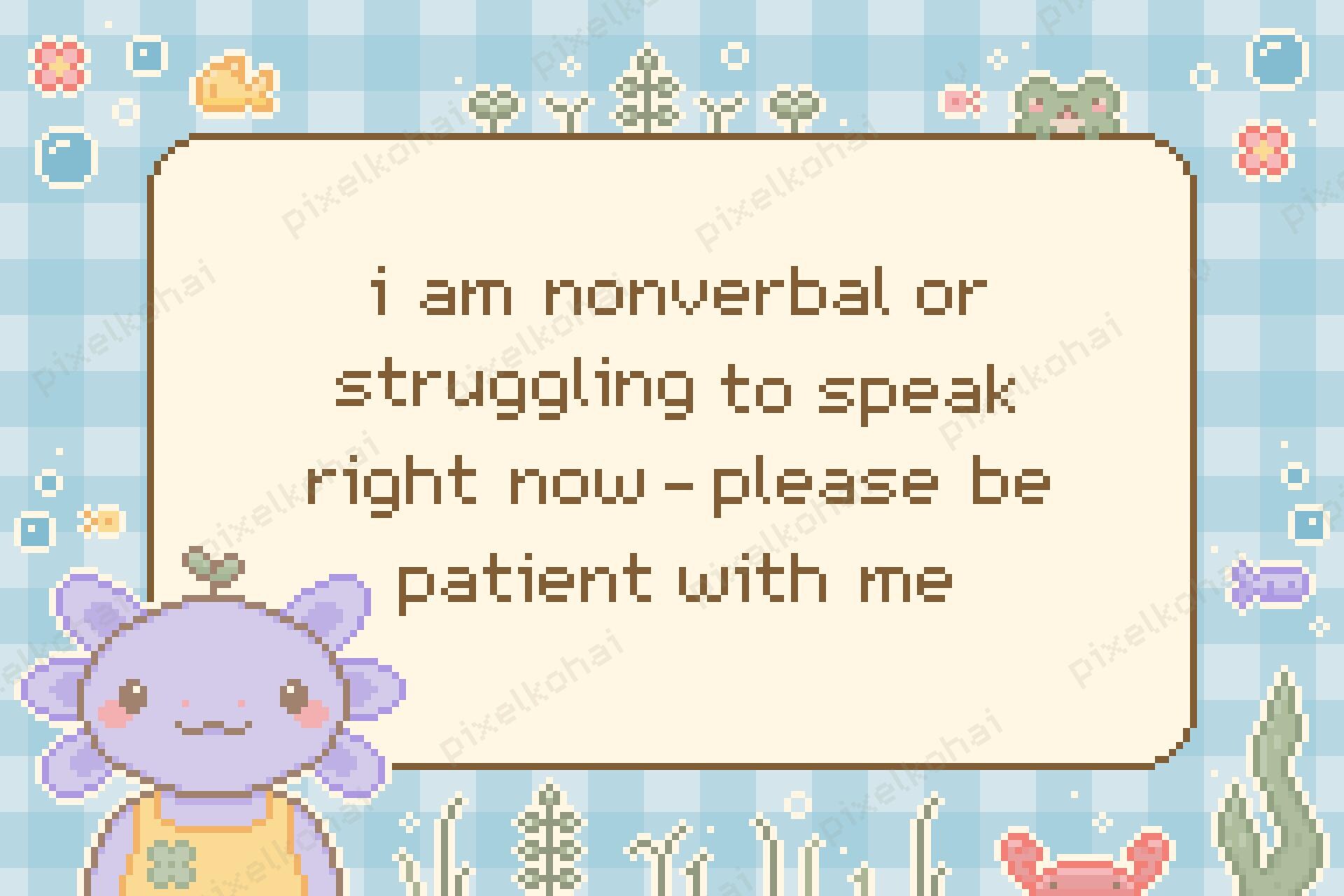 Mini Awesome Axolotl Printable Communication Cards | Non Speaking | Non ...