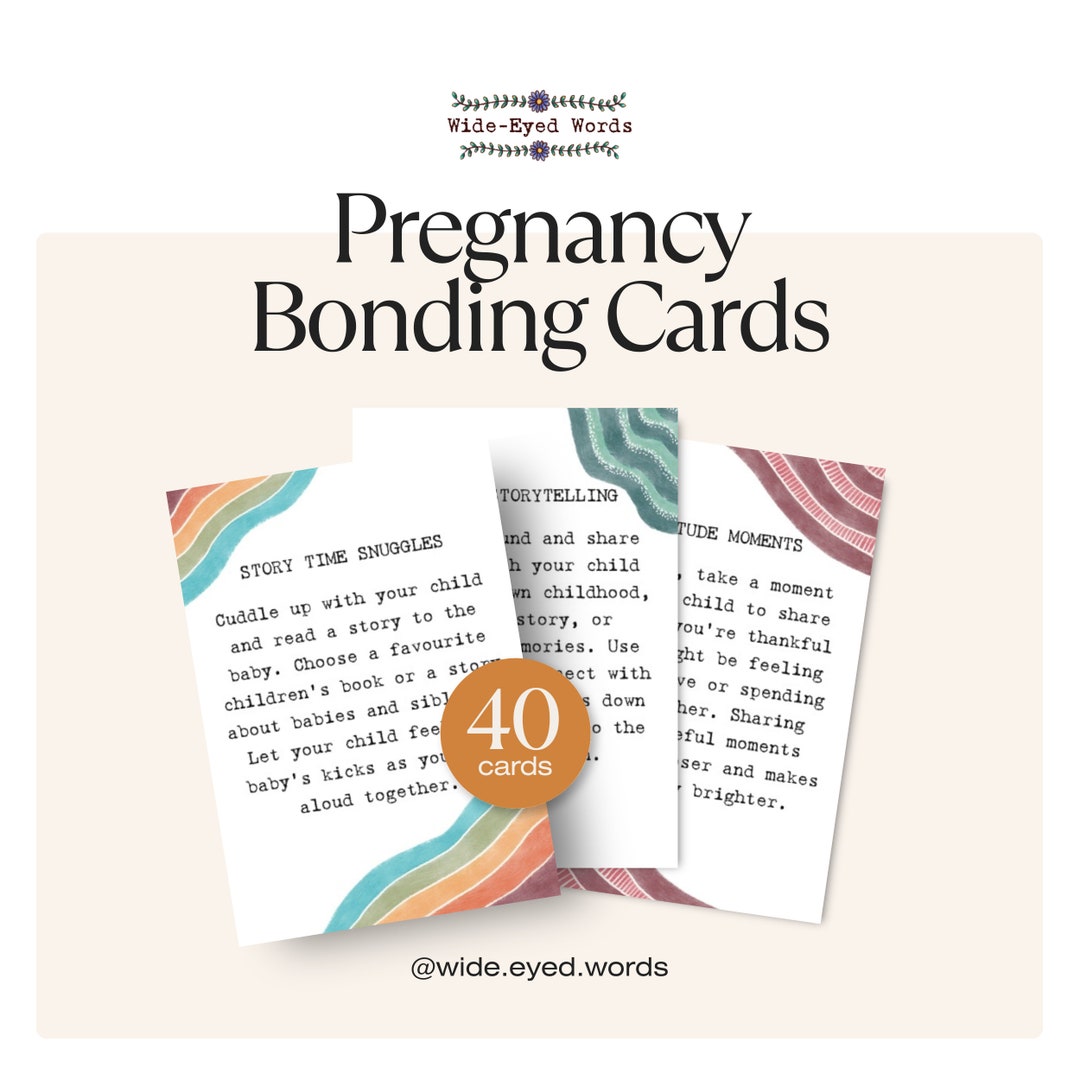 40 Pregnancy Bonding Cards: Printable Activities for Mothers, Kids, and Unborn Baby | Creative ...