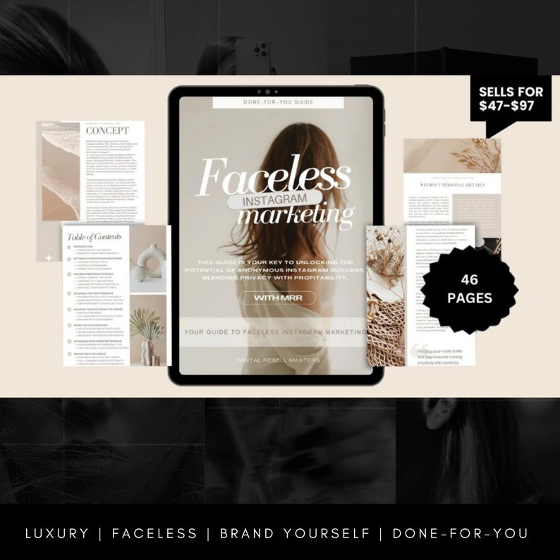 Faceless Digital Marketing Guide Bundle With Master Resell Rights MRR ...