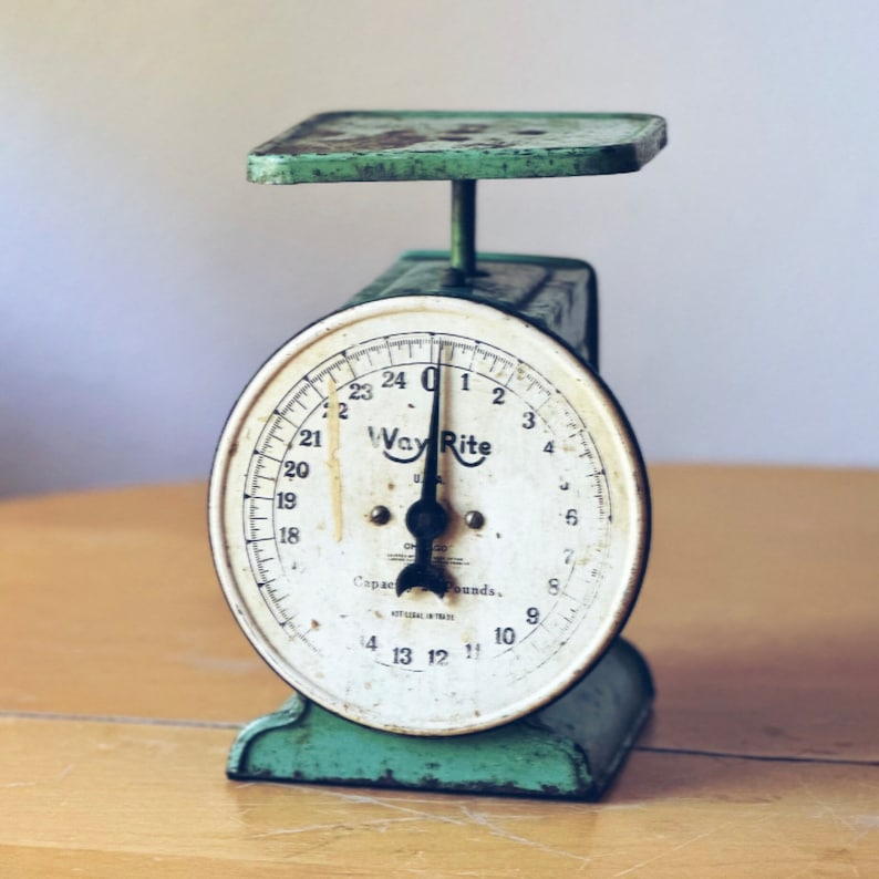 Antique Green 1920s WAY RITE Scale - Etsy