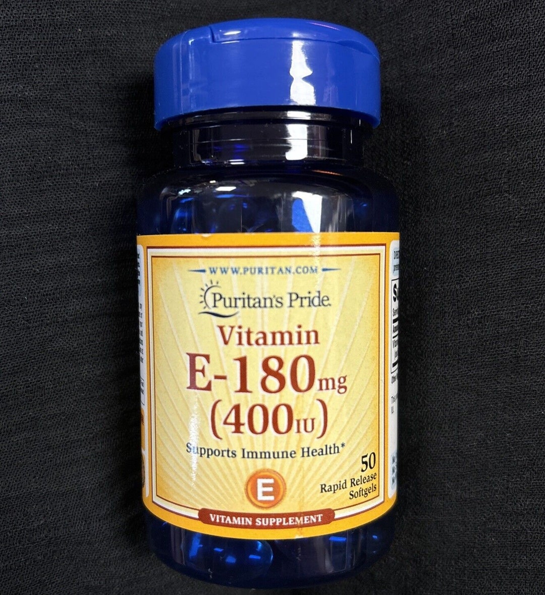 Puritan's Pride Vitamin E-180 Mg 400 IU 50 Softgels - Etsy
