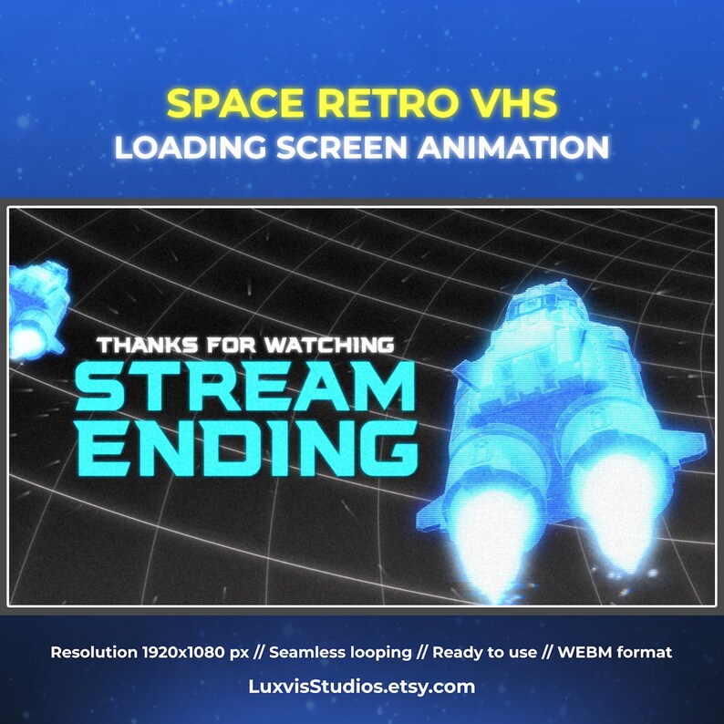 Overlays Stream Animated Retro Vhs Style Pack, Animated Loading Screen ...
