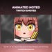 Animated Noted Anime Twitch Emote (digital Download) - Etsy
