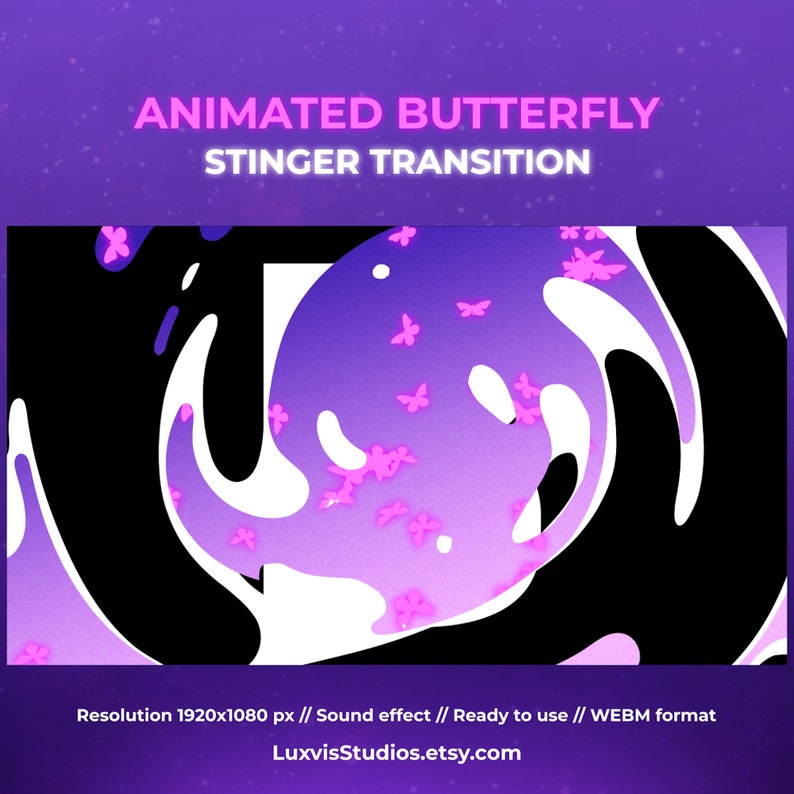 Butterfly Stinger Transition Stream Transition Animated Stream ...