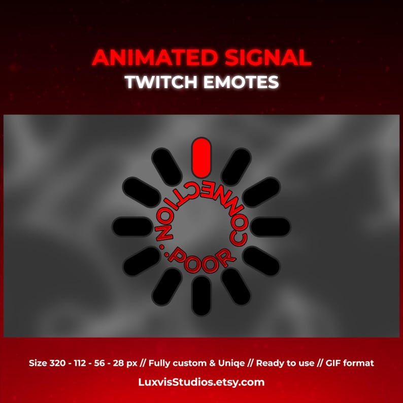 Animated Buffer Twitch Emote: Lost Connection Signal for Twitch/kick ...