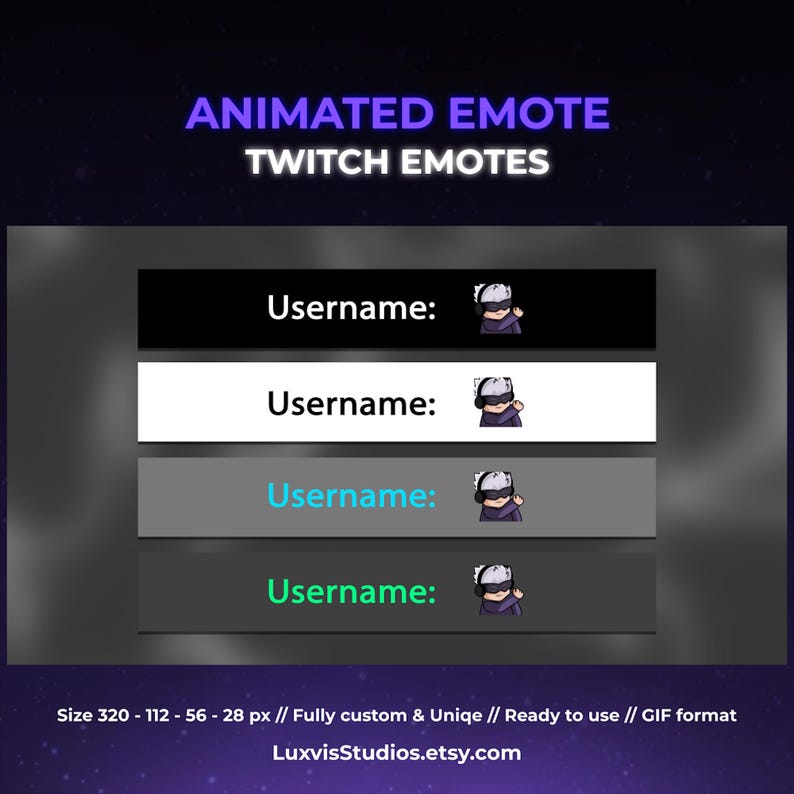 Gojo Smash Animated Twitch Emote: Jujutsu Kaisen Stream Animation ...