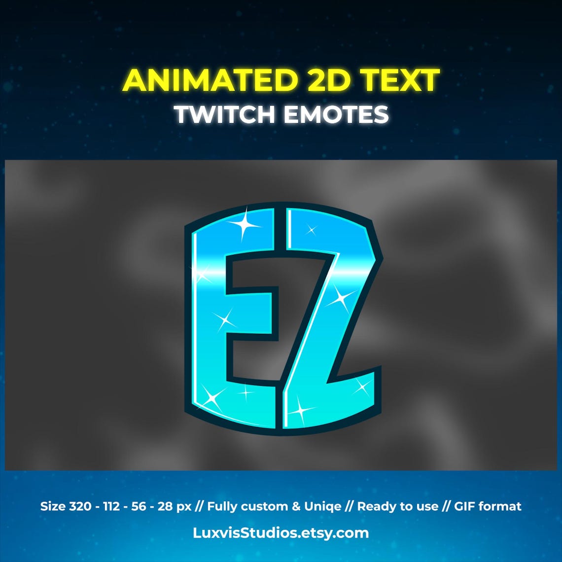 Animated 2D Text Emote | Twitch Emotes | Animated Emotes | 2D Text ...