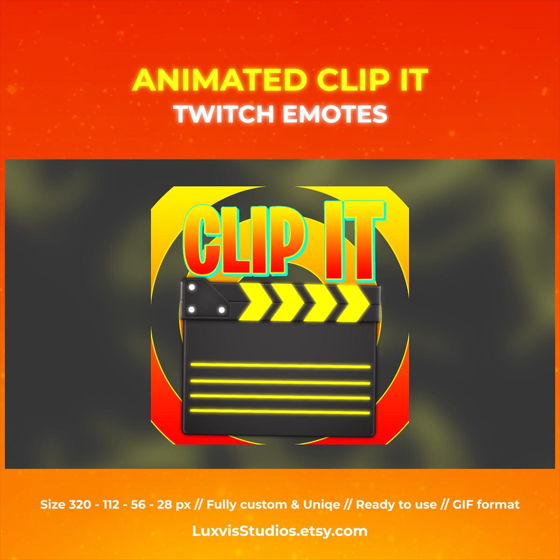 Animated Clip It Emote: Twitch/discord Stream Animation (digital ...