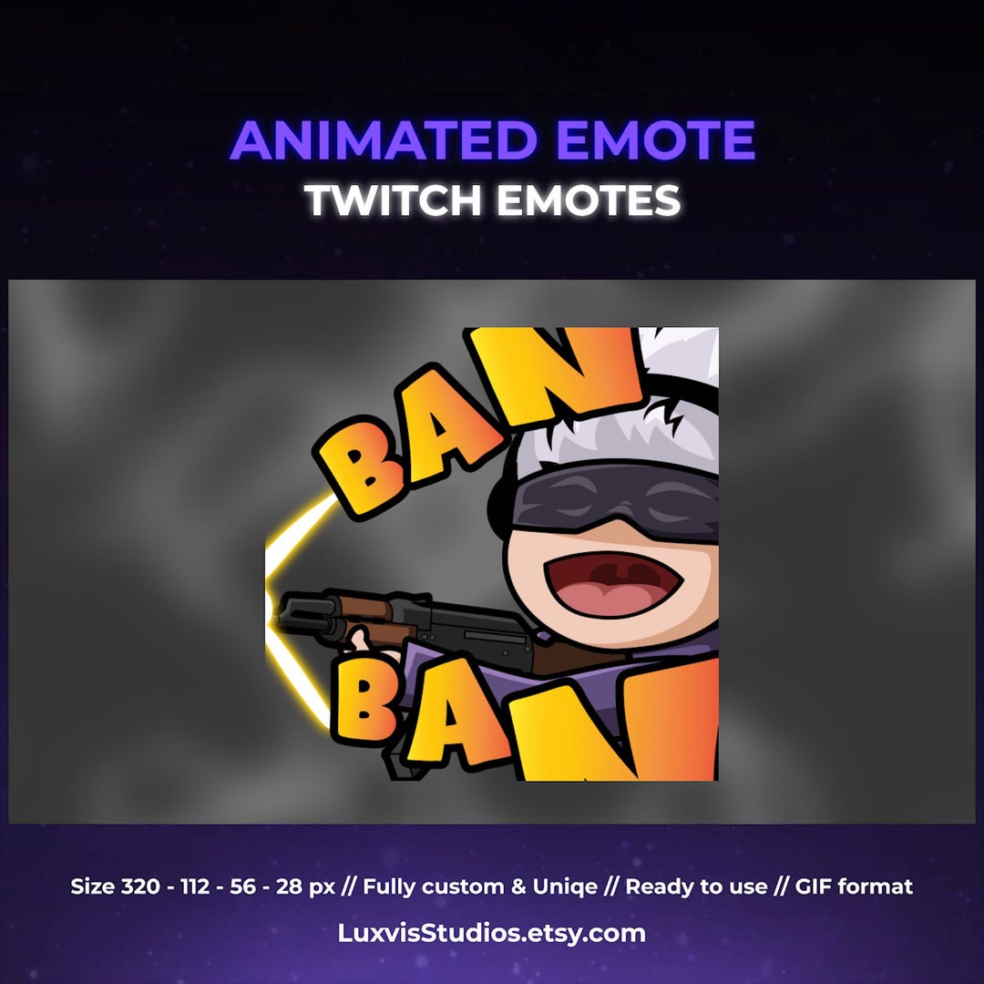 Gojo Ban Animated Twitch Emote: Jujutsu Kaisen Stream Animation - Etsy