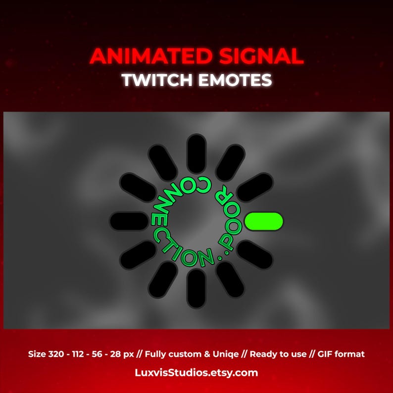 Animated Buffer Twitch Emote: Lost Connection Signal for Twitch/kick ...