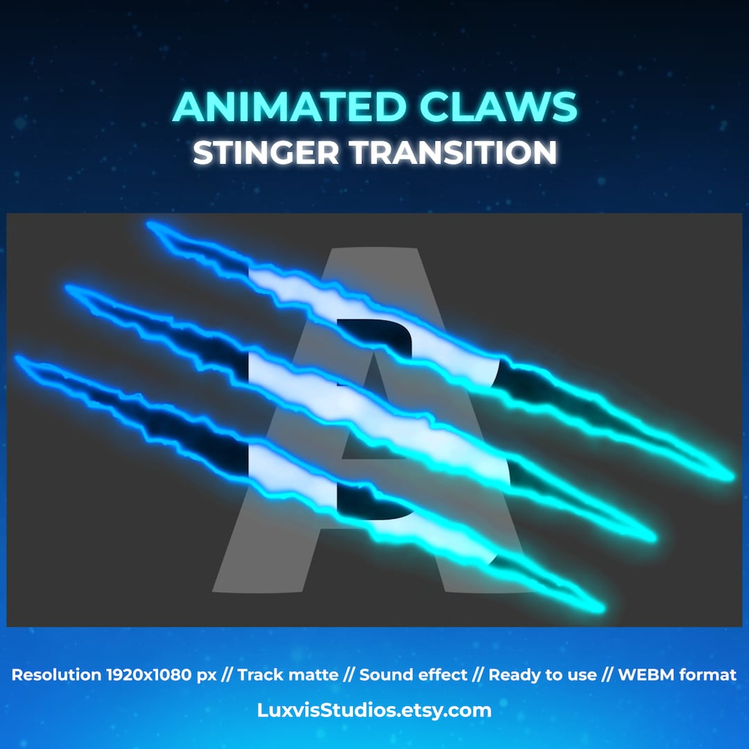 Claw Stinger Transition | Slash Stream Transition | Animated Stream ...