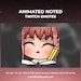 Animated Noted Anime Twitch Emote (digital Download) - Etsy