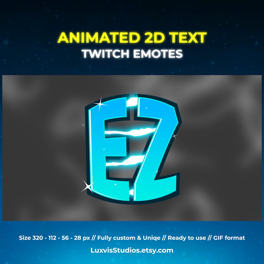 Animated 2D Text Emote | Twitch Emotes | Animated Emotes | 2D Text ...