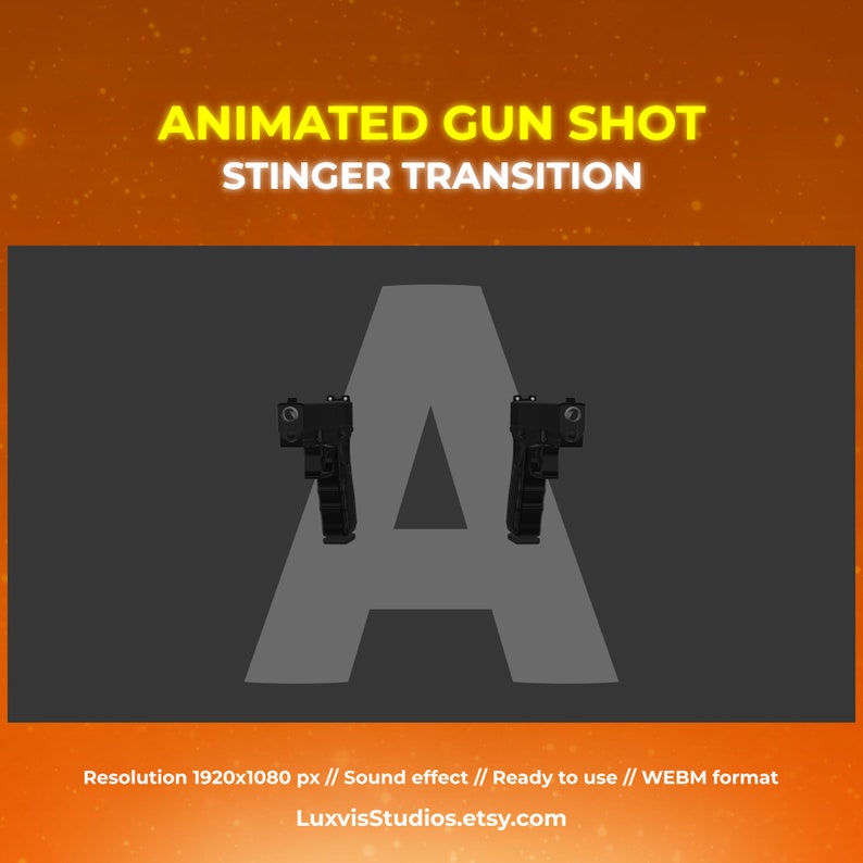 Gun Shot Stinger Transition | Stream Transition | Animated Stream ...